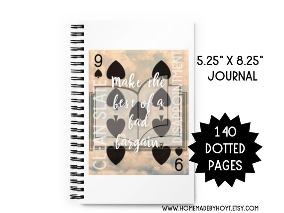 Nine of Spades Spiral Notebook Playing Card Divination Art - Etsy