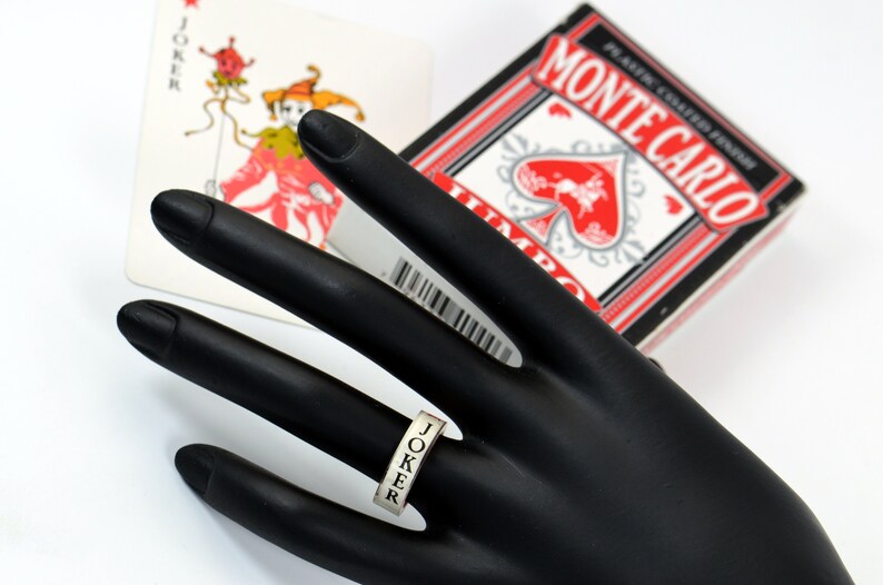 Joker Playing Card Band Ring - Etsy