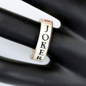 Joker Playing Card Band Ring - Etsy
