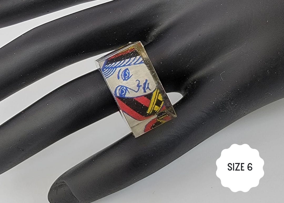 Playing Cards Queen Ring | Statement Ring Handmade in Las Vegas | Size ...