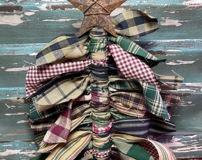 Primitive Rag Tree - Christmas Tree - Holiday Decor - Etsy