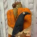 Primitive Pumpkin, Crow, Shelf Sitter, Halloween, Fall Decor - Etsy