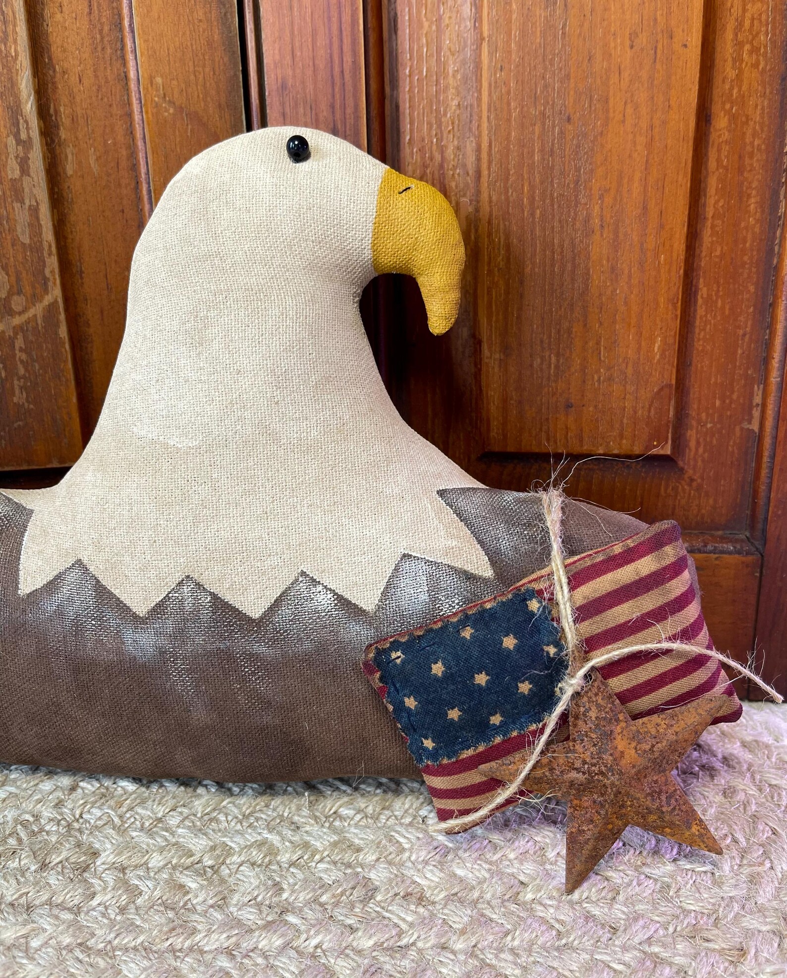 Primitive Eagle - Rustic July 4th Decoration - Americana Bird With Flag ...
