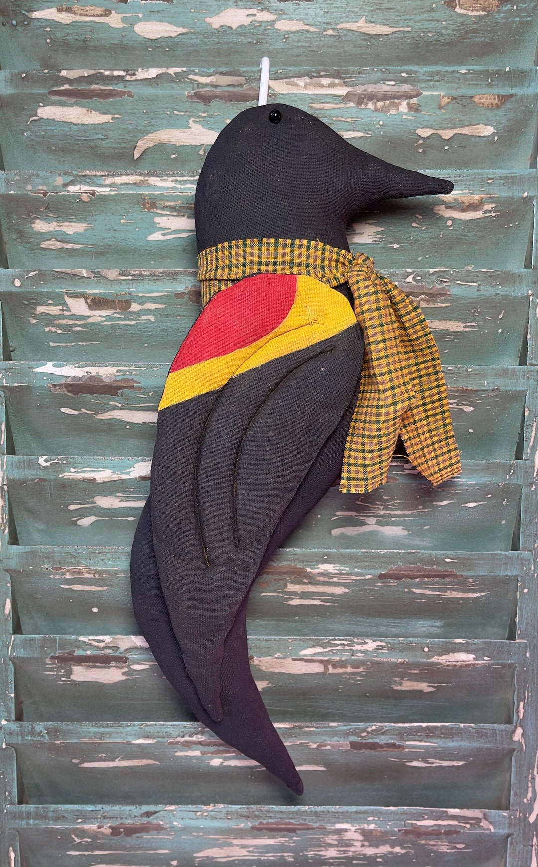 Red Wing Blackbird - Primitive Decor - Rustic Wall Hanging - Etsy