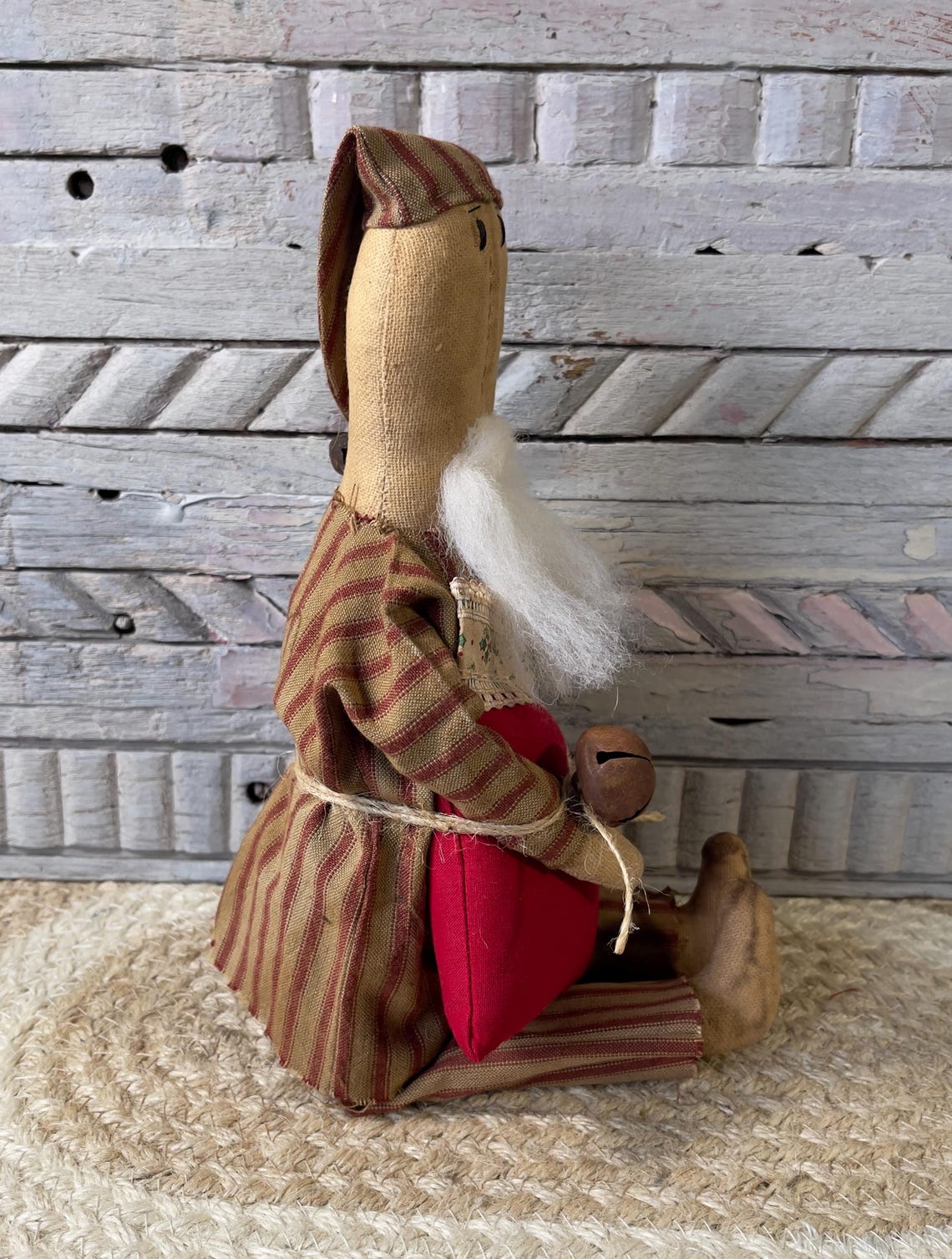 Primitive Santa - Rustic Christmas Decor - Farmhouse Pajama Santa ...