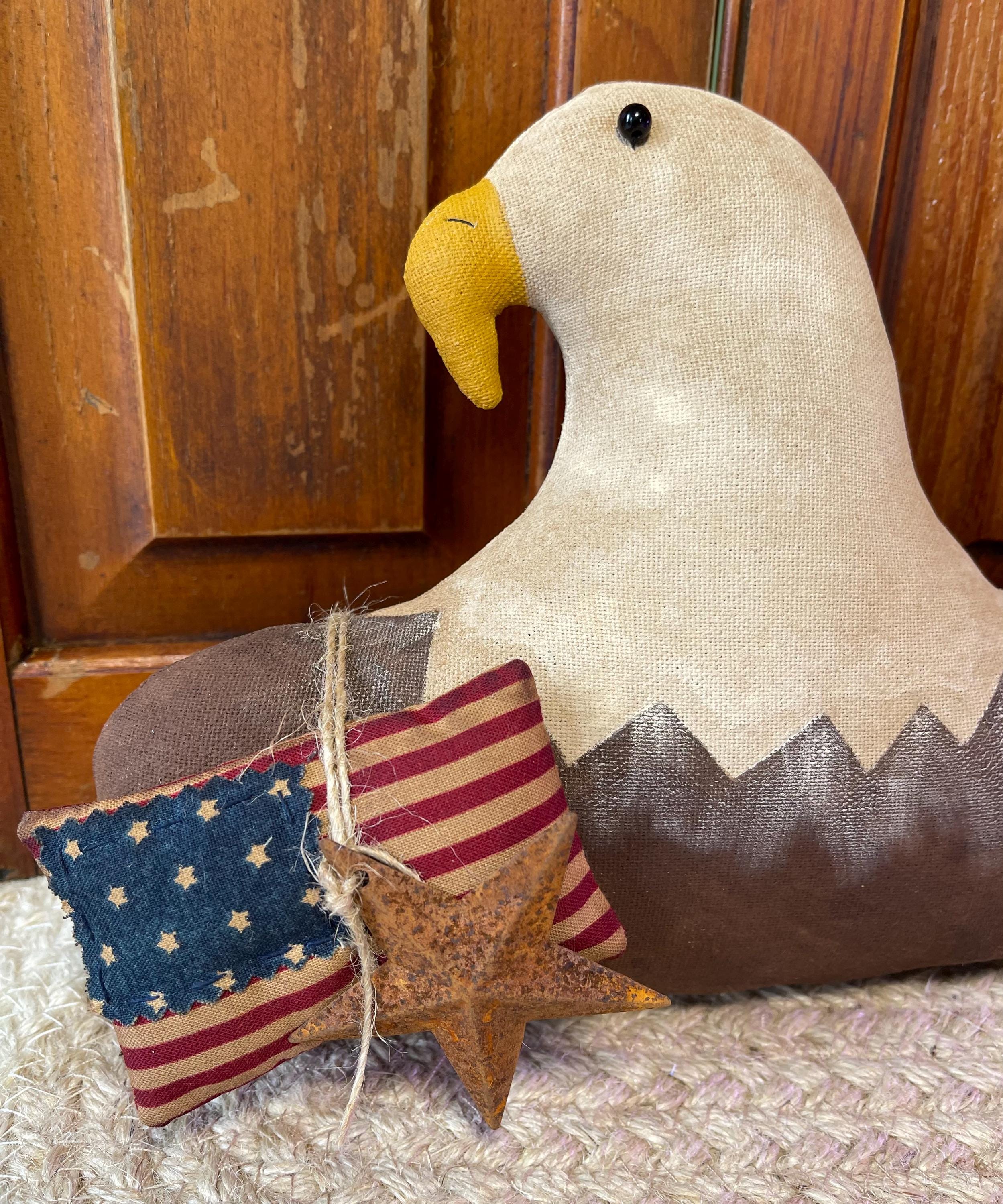 Primitive Eagle - Rustic July 4th Decoration - Americana Bird With Flag ...