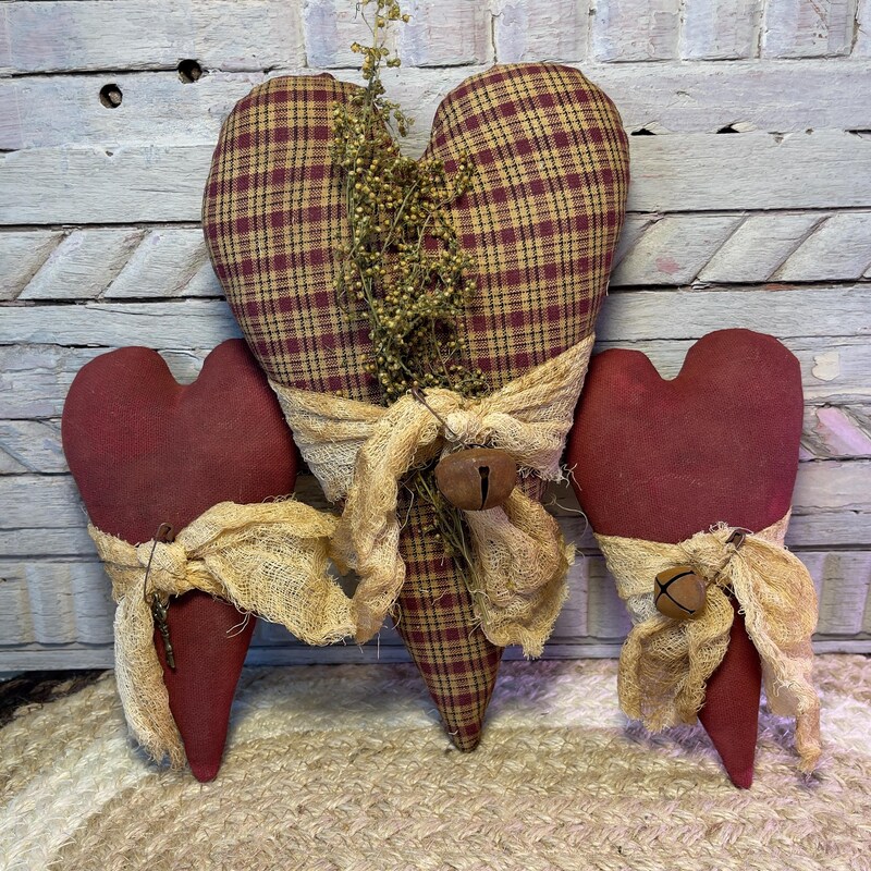 Primitive Hearts - Etsy