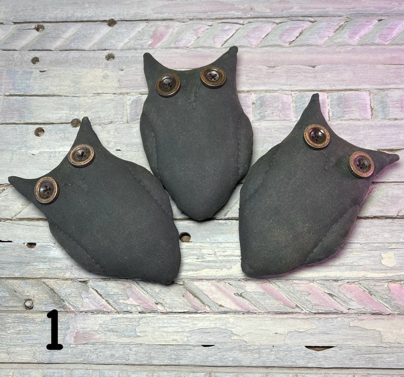 Primitive Owls - Set of 3 Bowl Fillers - Country Decor - Etsy