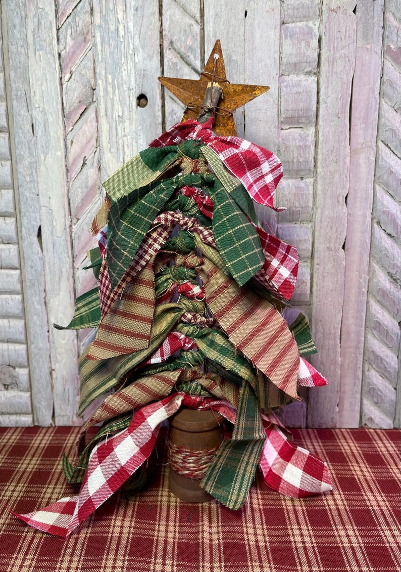 Primitive Rag Tree - Christmas Tree - Holiday Decor - Etsy