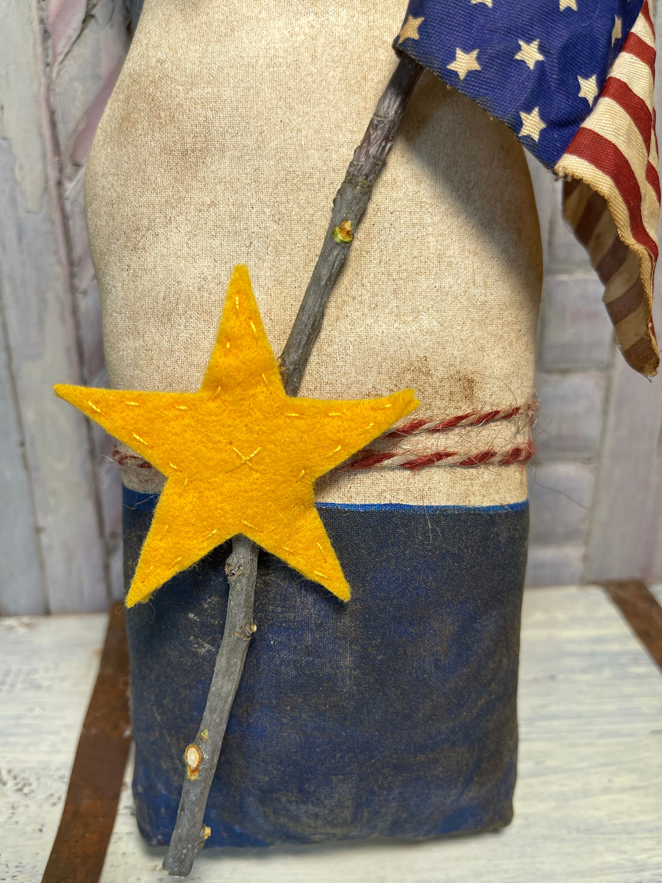 Uncle Sam Lady Liberty Primitive Americana Doll Patriotic Decoration - Etsy