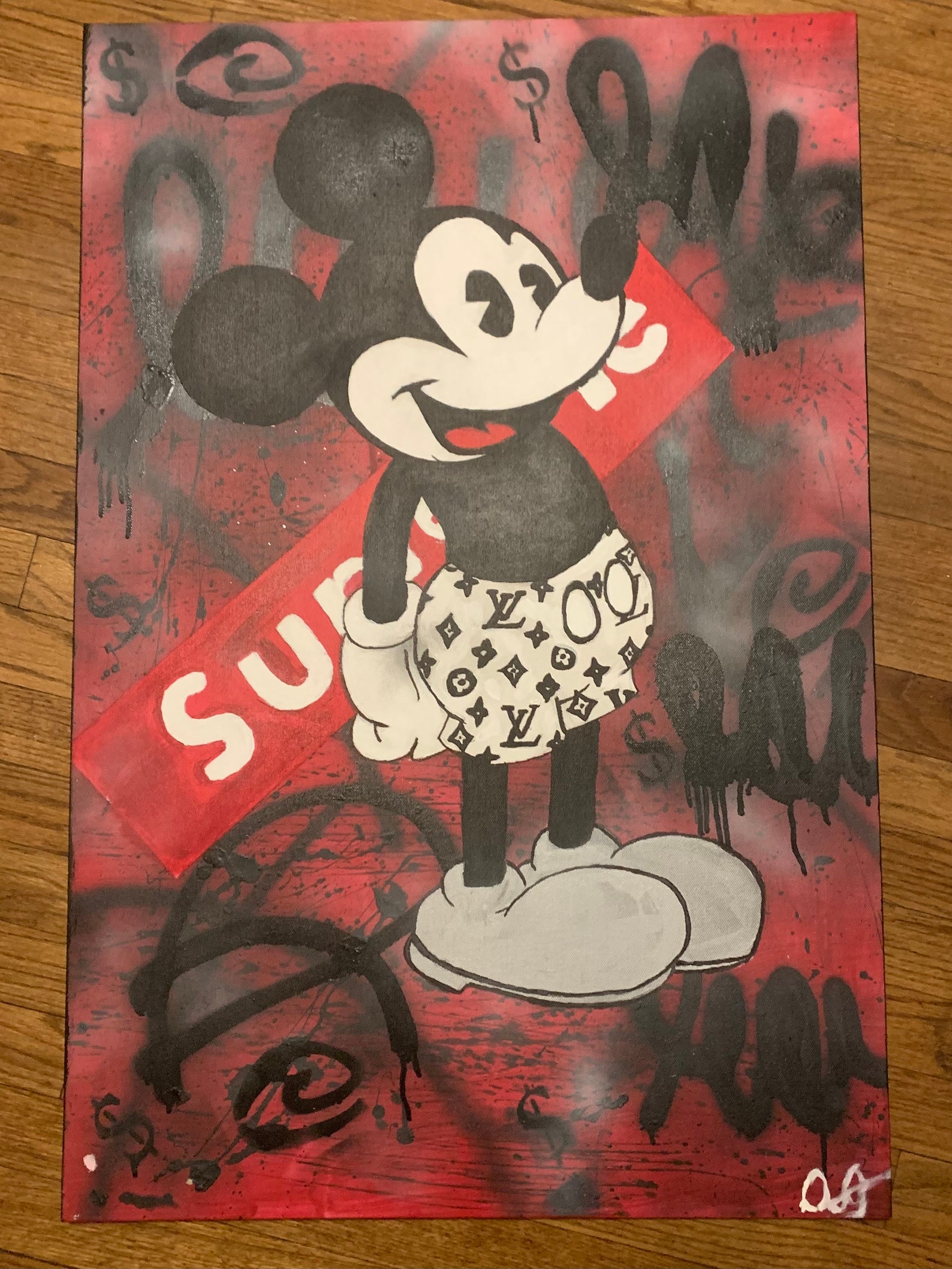 24x36 Street Look Mickey Mouse Painting - Etsy