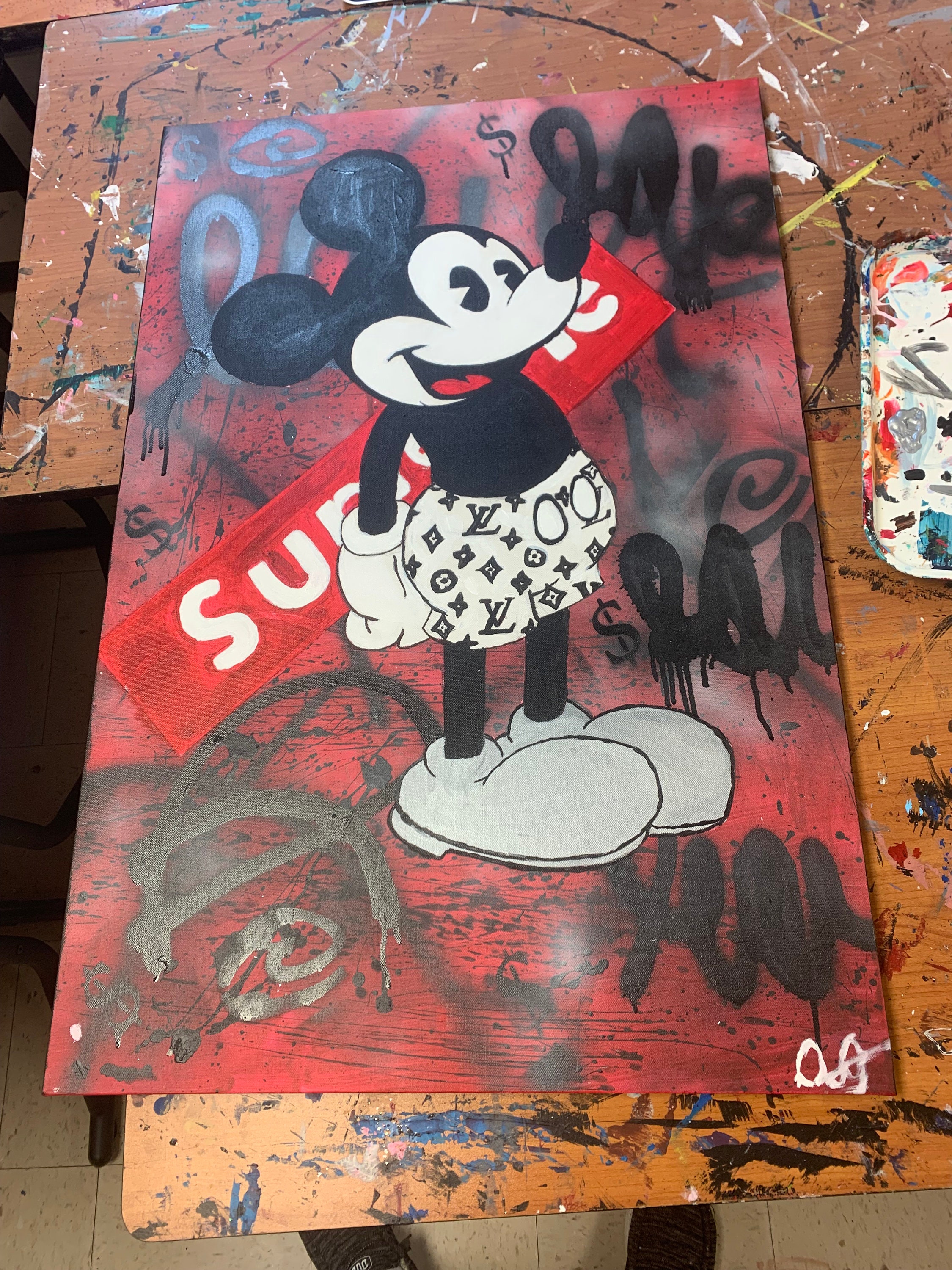 24x36 Street Look Mickey Mouse Painting - Etsy
