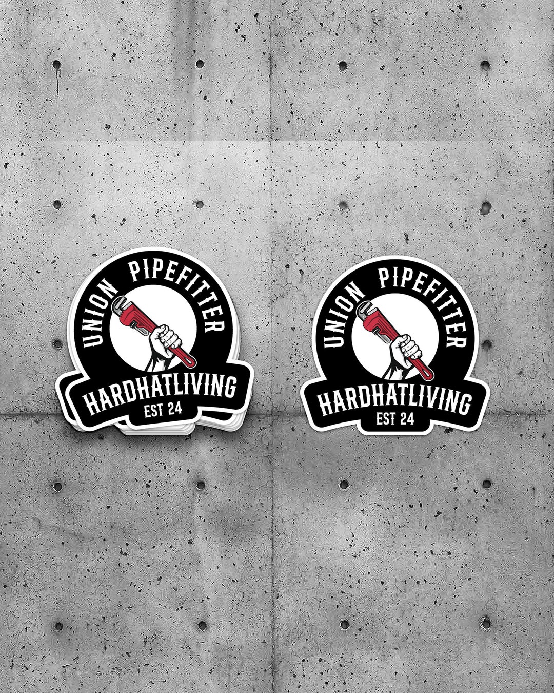 Hard Hat Sticker Union Pipefitter Sticker - Etsy