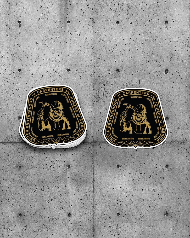 Weatherproof Hard Hat Sticker Carpenters Union Gold Standard - Etsy