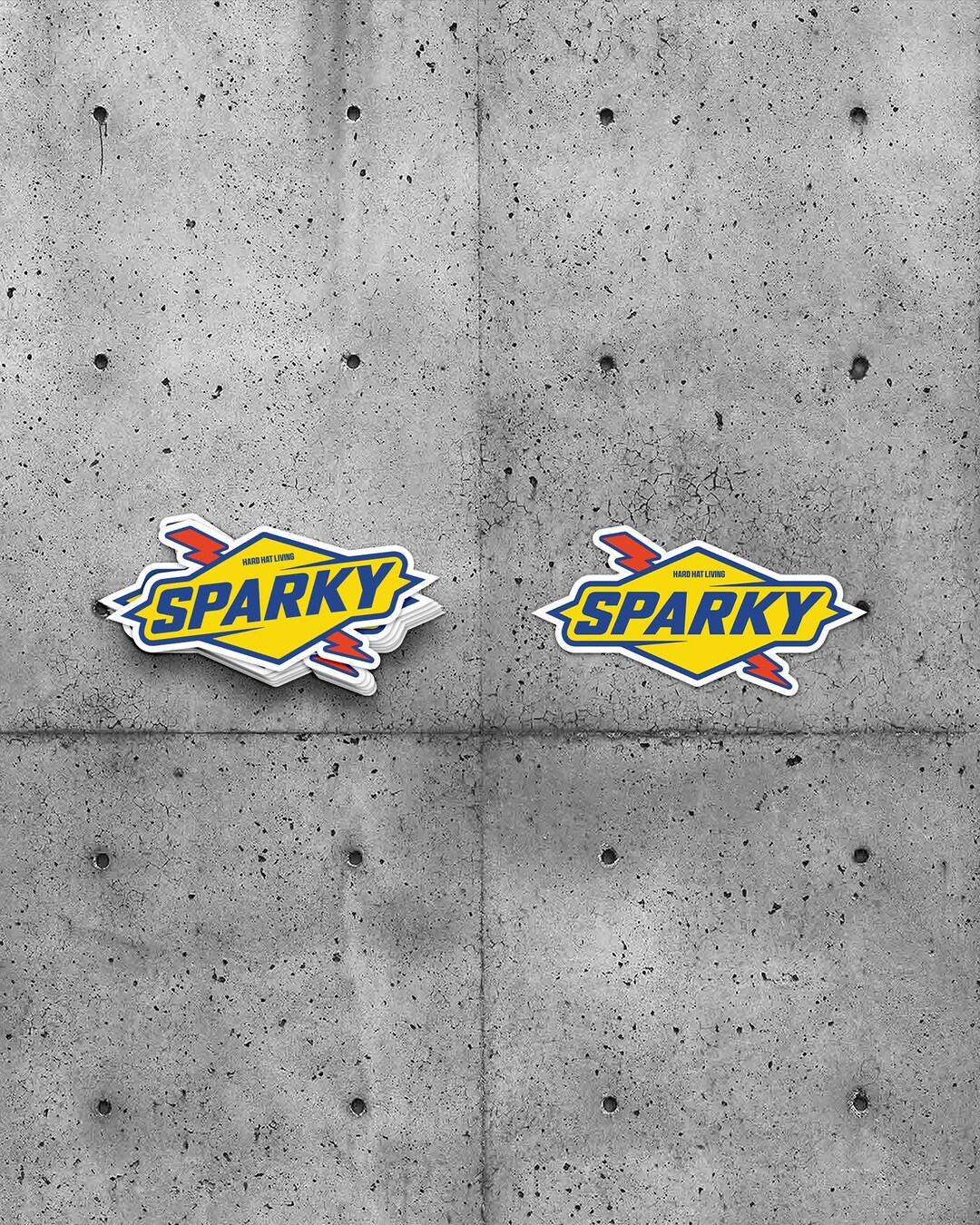 2 Pack - Hard Hat Sticker - Electrician Sparky- Check Out Our Other ...