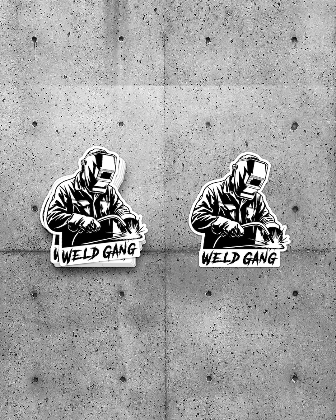 Weatherproof Hard Hat Sticker Welding Weld Gang - Etsy