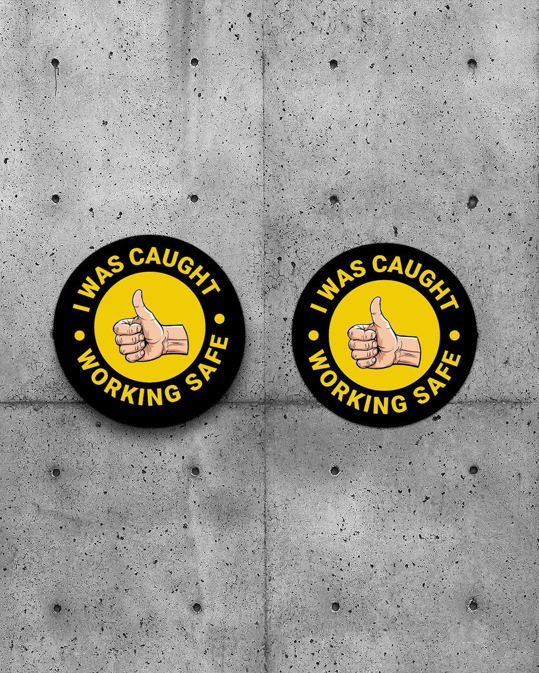 Hard Hat Sticker Safety I Was Caught Working Safe - Etsy