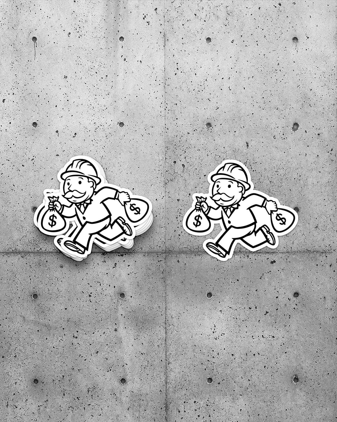 2 Pack - Hard Hat Sticker - Money Man- Check Out Our Other Sticker ...