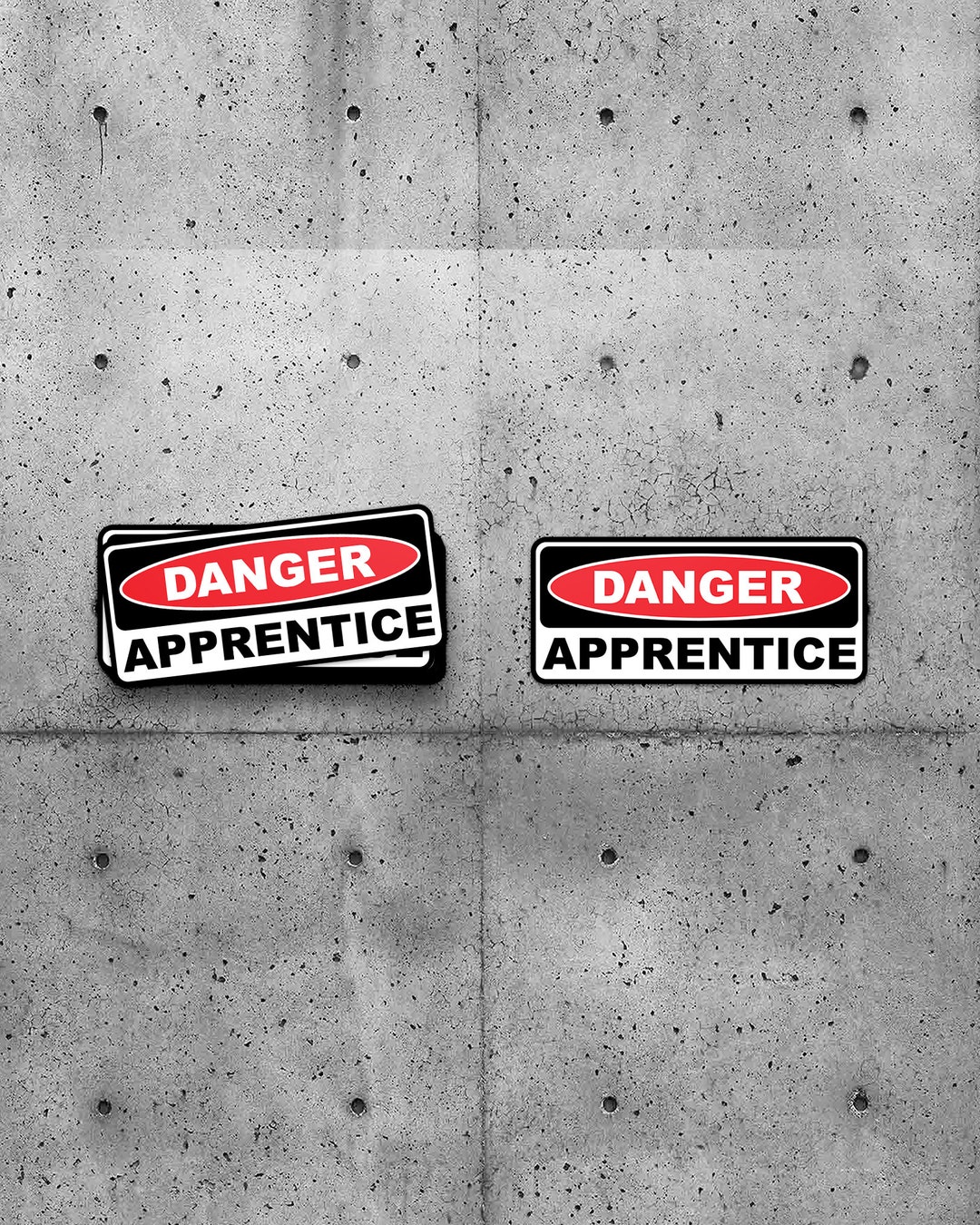 Weatherproof Hard Hat Sticker Danger Apprentice - Etsy