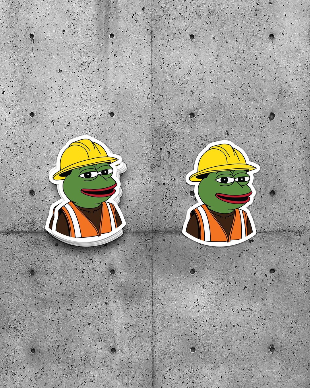 2 Pack - Hard Hat Sticker - Blue Collar Pepe- Check Out Our Other ...
