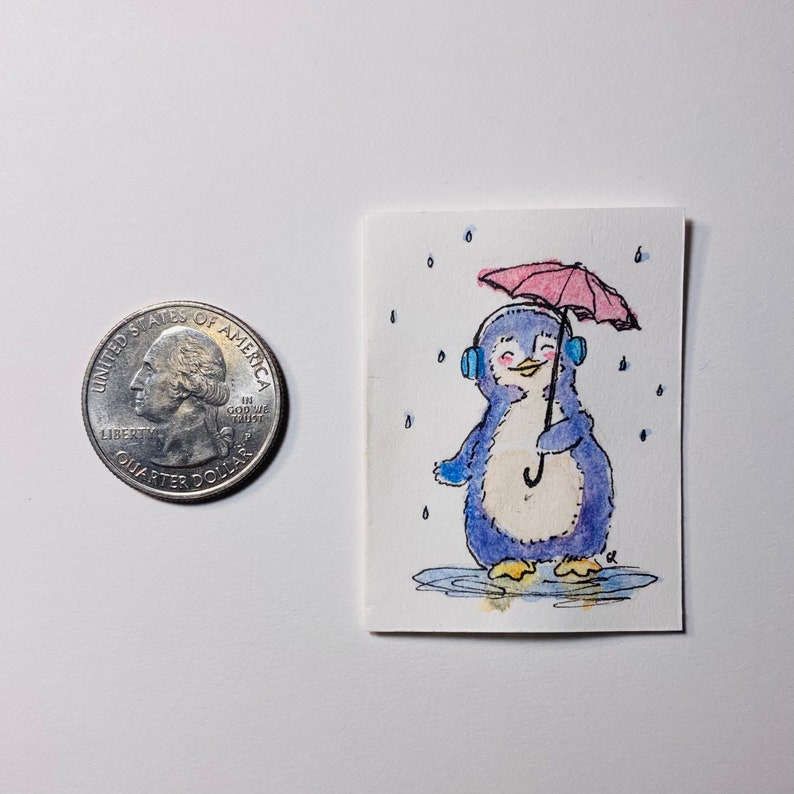 Tiny Cards Tiny Card With Envelope Cute Animal Cards - Etsy