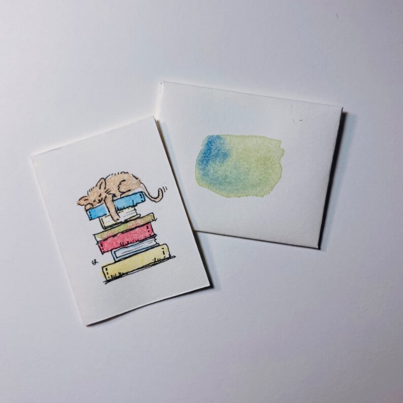 Tiny Cards Tiny Card With Envelope Cute Animal Cards - Etsy