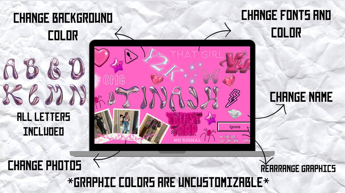 Y2k Desktop Wallpaper, Y2k Aesthetic Wallpaper, Cute Desktop Wallpaper ...