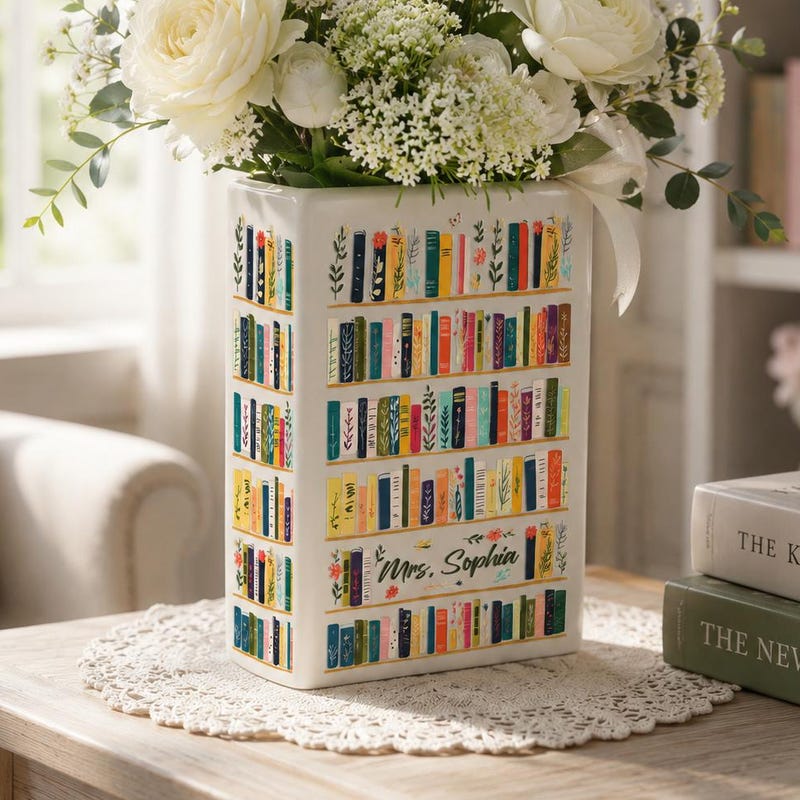 Stacked Book Vase - Etsy
