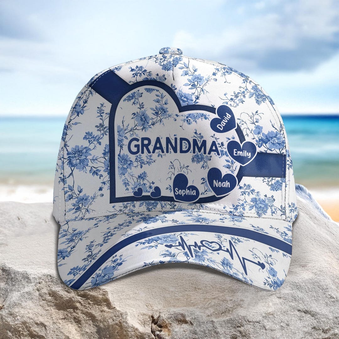 Grandma Floral Version - Personalized Classic Cap, Mother's Day Gift ...