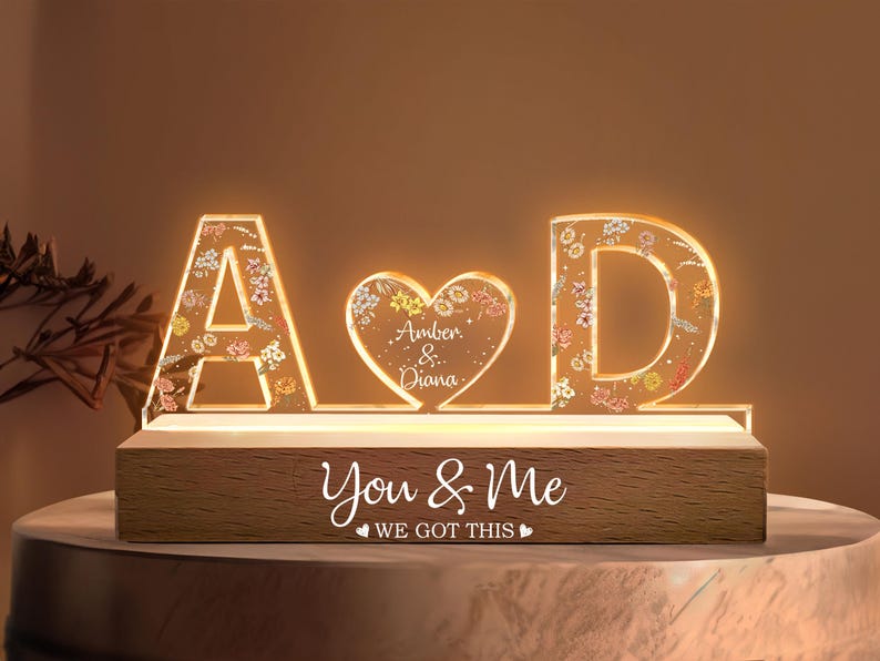 Personalized Couple Name Led Night Light, You and Me We Got This ...