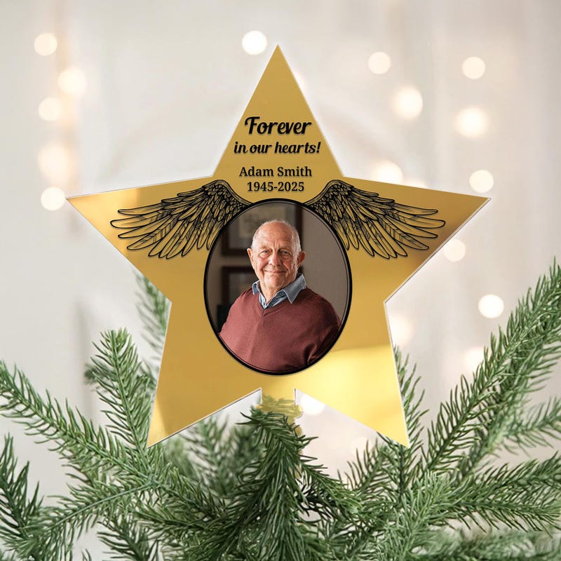 Tree Angel Photo Topper - Etsy UK