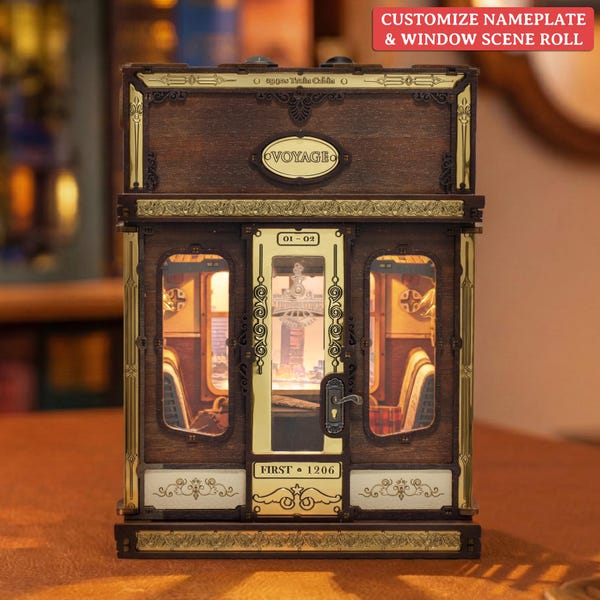 Train 3d Book Nook - Etsy