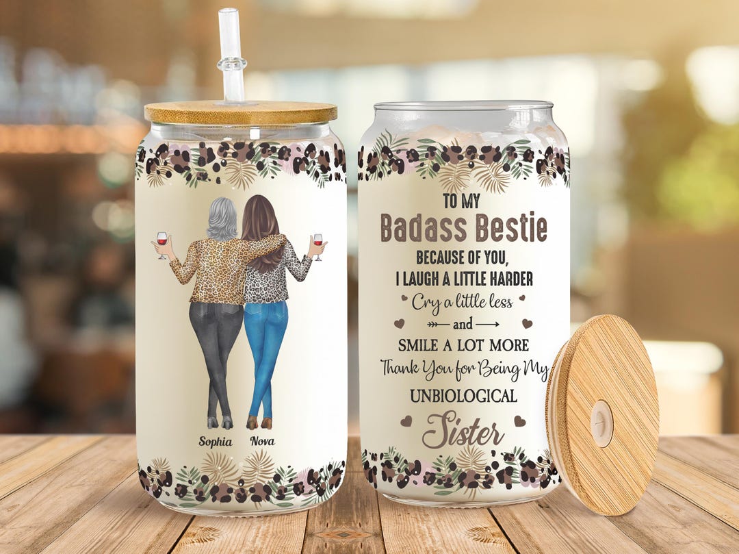 Personalized Glass Mugs Birthday Gift for Her, Best Friend Sister ...
