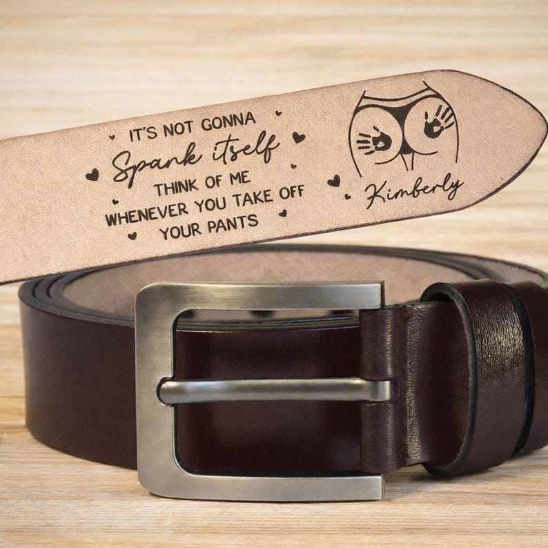 Custom Leather Belt for Him, Funny Gift for Men, Gift for Husband ...
