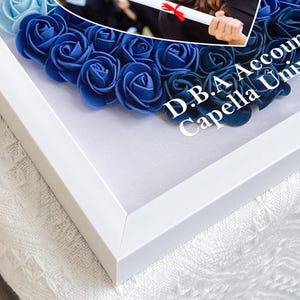 Congratulation Graduation - Personalized Photo Flower Shadow Box, Grad ...