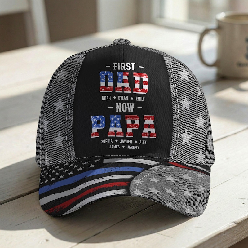 First Dad Now Papa Cap - Etsy