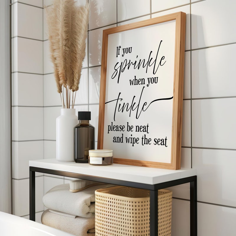 If You Sprinkle When You Tinkle Sign Printable - Etsy