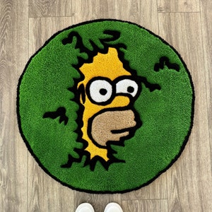 Custom Tufting Rug, Homer Simpson, Hand Made - Etsy