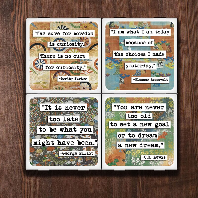 Quote Coasters - Etsy