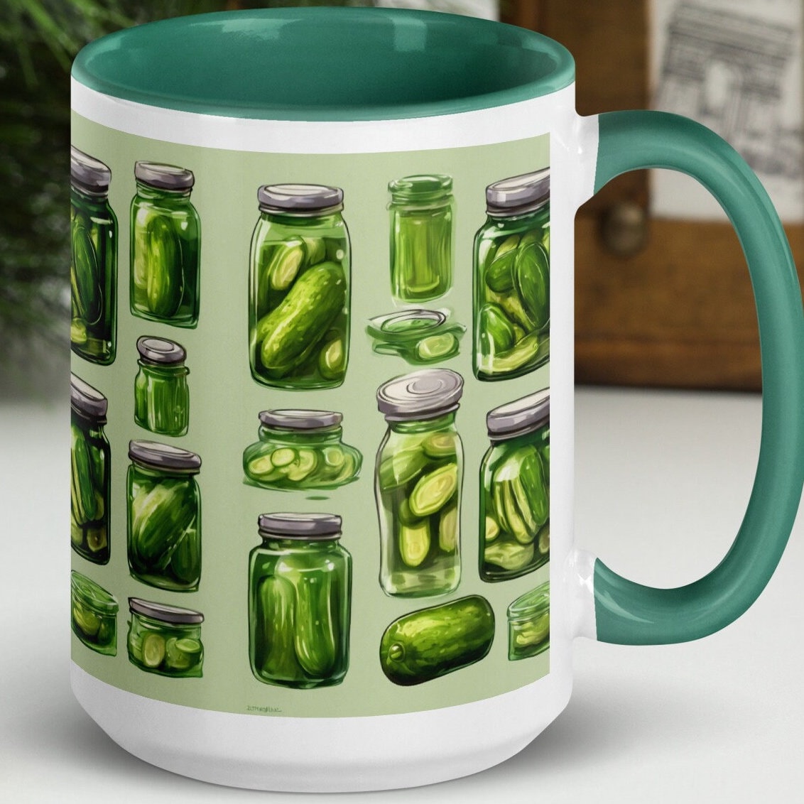 Pickle Pattern Coffee Mug - Etsy