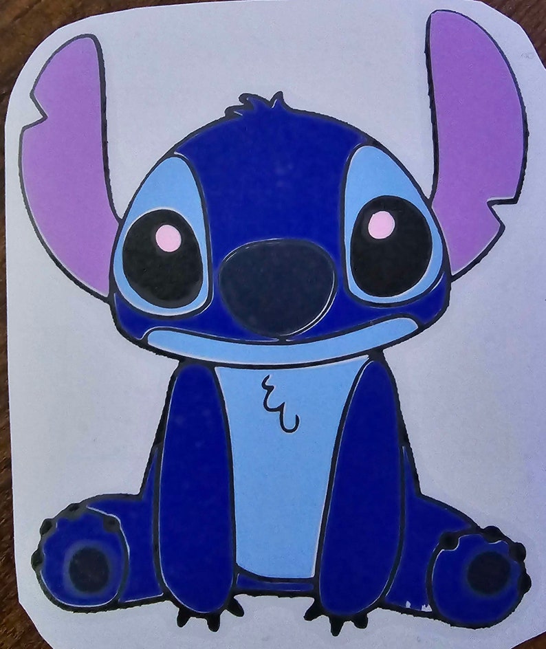 Stitch Layered Vinyl Sticker - Etsy