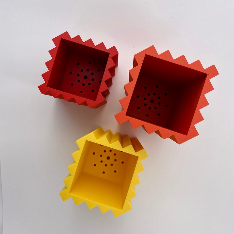 Modular Planter Set Set of 3D Printed Pots for Succulents, Perfect for ...