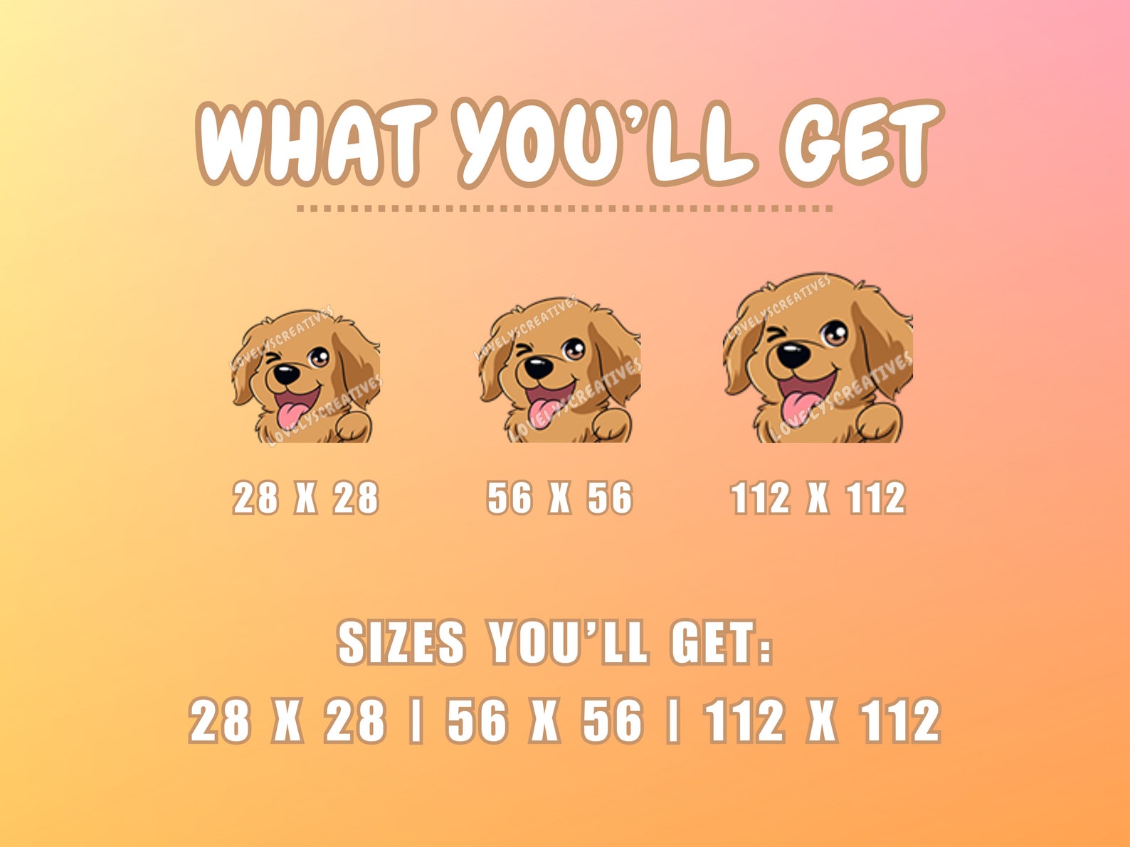 Golden Retriever | Cute Pet Chibi Twitch Emotes | Discord Emotes ...