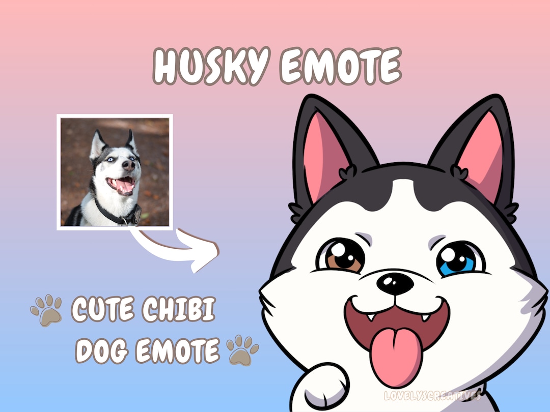 Husky | Cute Pet Chibi Twitch Emotes | Discord Emotes | Youtube Emotes ...