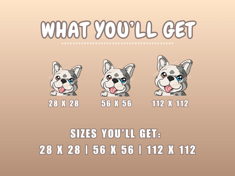 Frenchie French Bulldog | Cute Pet Chibi Twitch Emotes | Discord Emotes ...