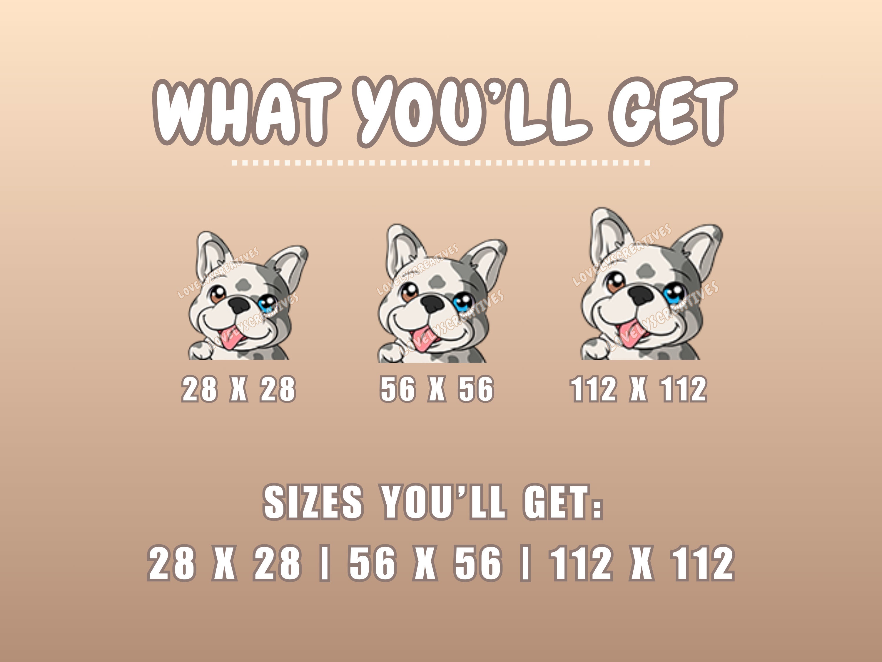 Frenchie French Bulldog | Cute Pet Chibi Twitch Emotes | Discord Emotes ...