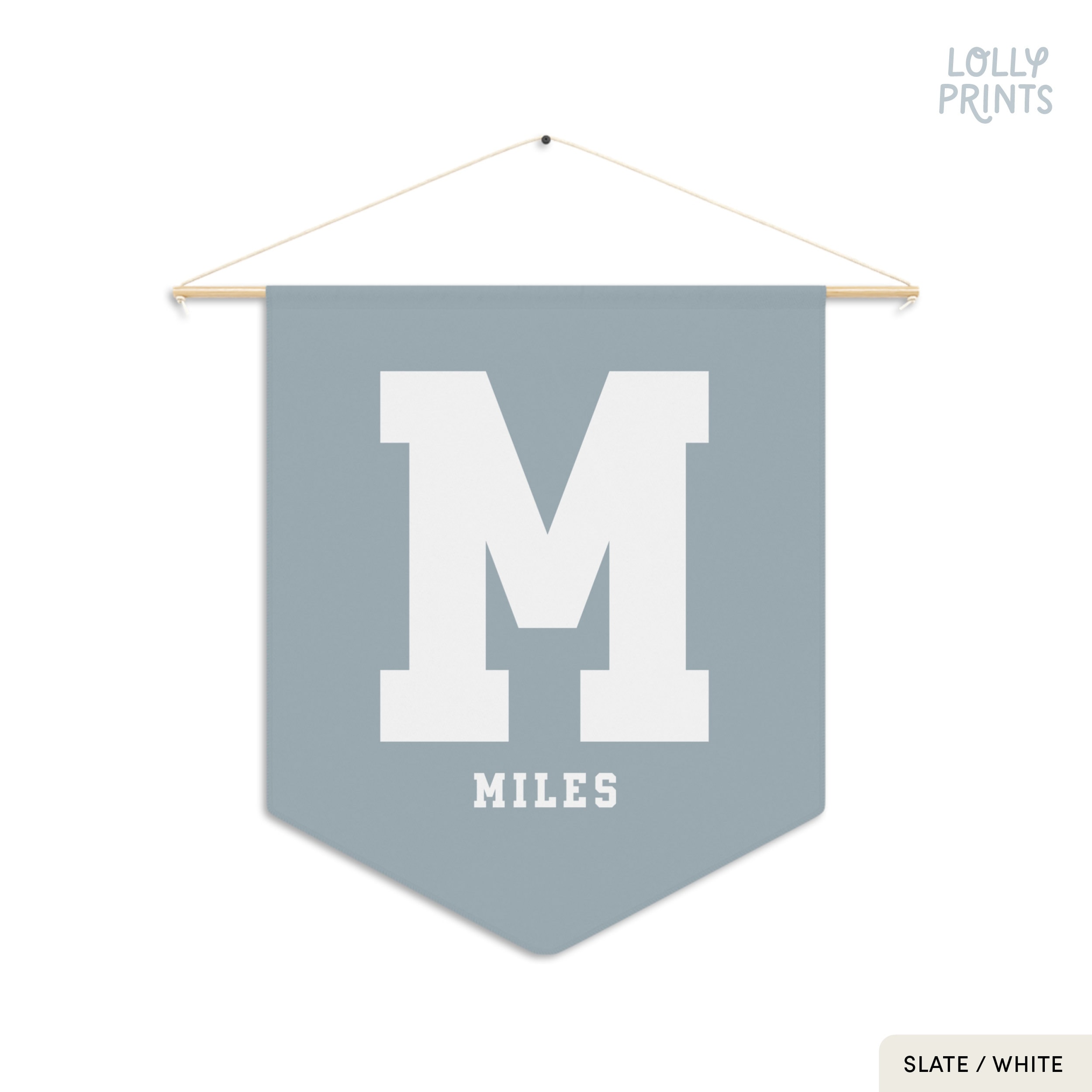 Custom Initial Name Pennant Banner, Personalized Nursery Name Sign ...