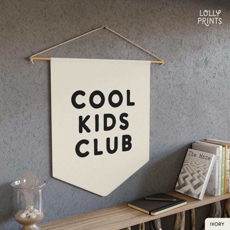 Cool Kids Club Pennant Banner, Boy Room Decor Wall Art, Kids Room ...