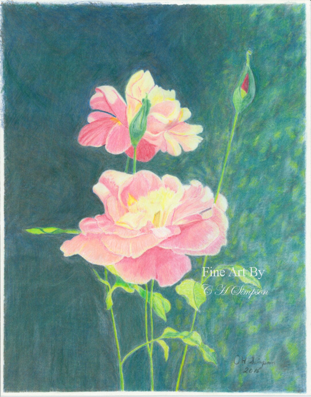 Rose Drawing Print - Etsy