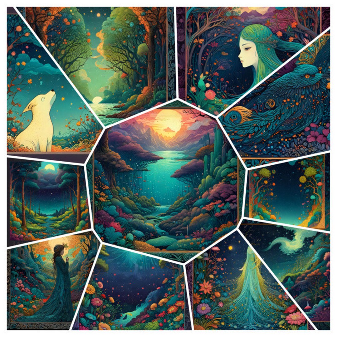 65 Art Images for DIY Projects, Cards Postcards, Stamps, Prints, Labels ...